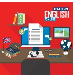 English language learning concept Royalty Free Vector Image