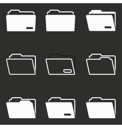 File folders set Royalty Free Vector Image - VectorStock