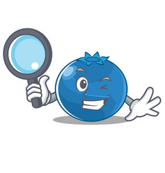 Police blueberry character cartoon style Vector Image