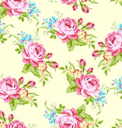 Pattern with pastel pink roses Royalty Free Vector Image