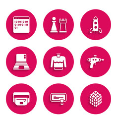 Set certificate template rubik cube clock Vector Image