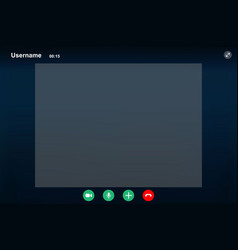 Video call concept banner design in flat style Vector Image