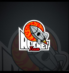 Rocket logo icon template Royalty Free Vector Image