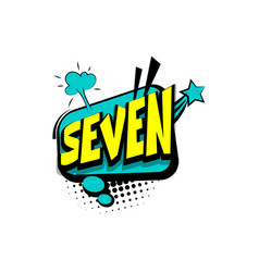 Girl showing number seven banner Royalty Free Vector Image