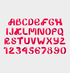 Red ribbon script font Royalty Free Vector Image