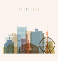 Stuttgart City Skyline Silhouette Vector Images (45)