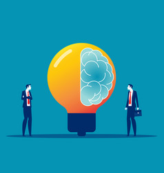 Creative brain with innovative knowledge thinking Vector Image