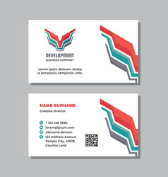Business visit card template with logo - concept d