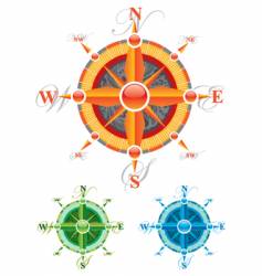 Ancient compass rose Royalty Free Vector Image