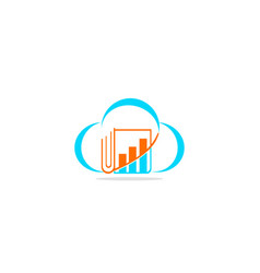 Cloud business data logo Royalty Free Vector Image