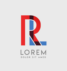 Wl logo letters with blue and red gradation Vector Image