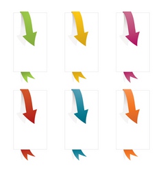 Retro page markers Royalty Free Vector Image - VectorStock