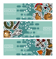 Rome horizontal banners set Royalty Free Vector Image
