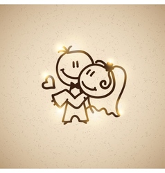 Wedding Couple Royalty Free Vector Image Vectorstock