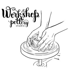 Pottery studio logo Royalty Free Vector Image - VectorStock