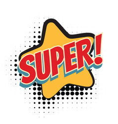 Superb comic word Royalty Free Vector Image - VectorStock