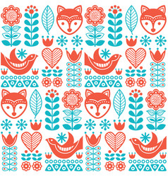 Scandinavian nordic folk seamless pattern Vector Image