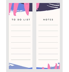 Notes and To Do List Templates Royalty Free Vector Image