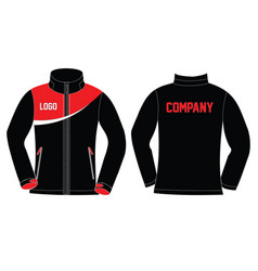 Custom designs softshell jackets template mock up Vector Image
