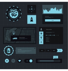 Mega ui for desktop or apps interface design Vector Image