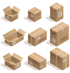 Cardboard boxes Royalty Free Vector Image - VectorStock