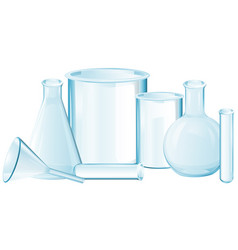 Different types science containers and burners Vector Image