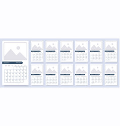 August 2020 monthly calendar planner printable Vector Image