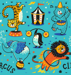 Circus seamless pattern Royalty Free Vector Image