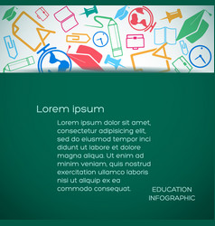 Education design template Royalty Free Vector Image