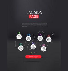 Realistic infographic landing page concept Vector Image