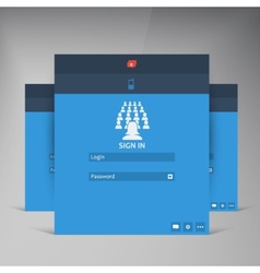 Brown form login user interface Royalty Free Vector Image