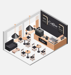 Interior of coffee shop Royalty Free Vector Image