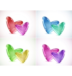 Shiny bubble heart Royalty Free Vector Image - VectorStock