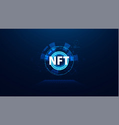 Abstract ntf digital image concept irreplaceable Vector Image