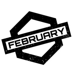 February rubber stamp Royalty Free Vector Image