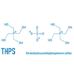 Thps biocide molecule skeletal formula Royalty Free Vector