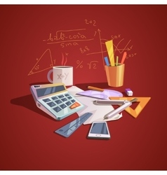 Maths concept flat style design Royalty Free Vector Image