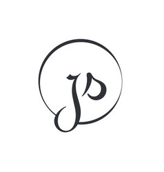 Creative letter js logo design template initial Vector Image