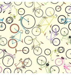 Seamless multi colored bicycles Royalty Free Vector Image