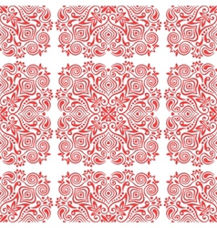 Dress fabric with red arabic pattern Royalty Free Vector