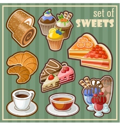 Set of sweets Royalty Free Vector Image - VectorStock
