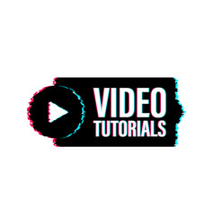 Video tutorials icon concept study and learning Vector Image