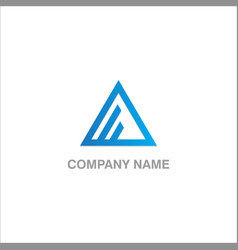 Triangle line company logo Royalty Free Vector Image