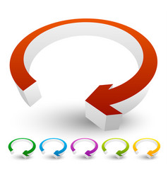 Circular loop refresh cycle clockwise right Vector Image