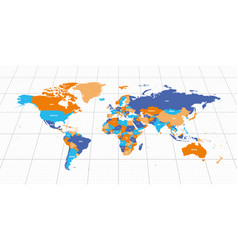 World map grid Royalty Free Vector Image - VectorStock