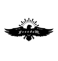 Eagle in flight logo symbol Royalty Free Vector Image