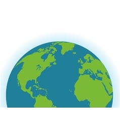 Simple earth globe over Royalty Free Vector Image