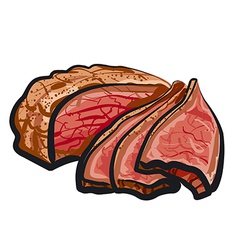 Hot beef steak Royalty Free Vector Image - VectorStock