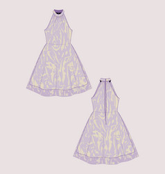 Customizable garment template with sample Vector Image