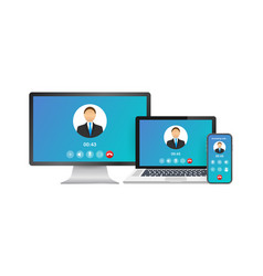 Set video call buttons web designvideo call Vector Image